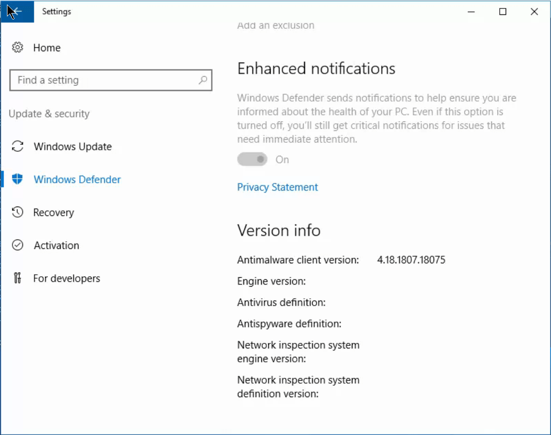 Microsoft Defender for Endpoint not updating | B!ns3c - Cybersecurity Blog